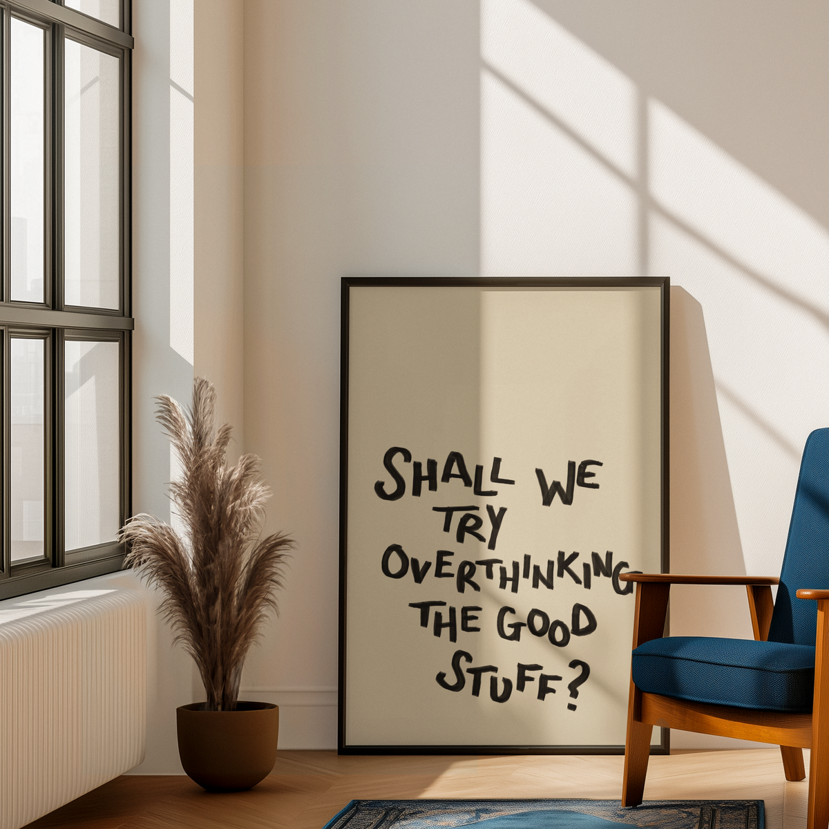 Blue Iris Designs Shall we try overthinking the good stuff A3 Print ...