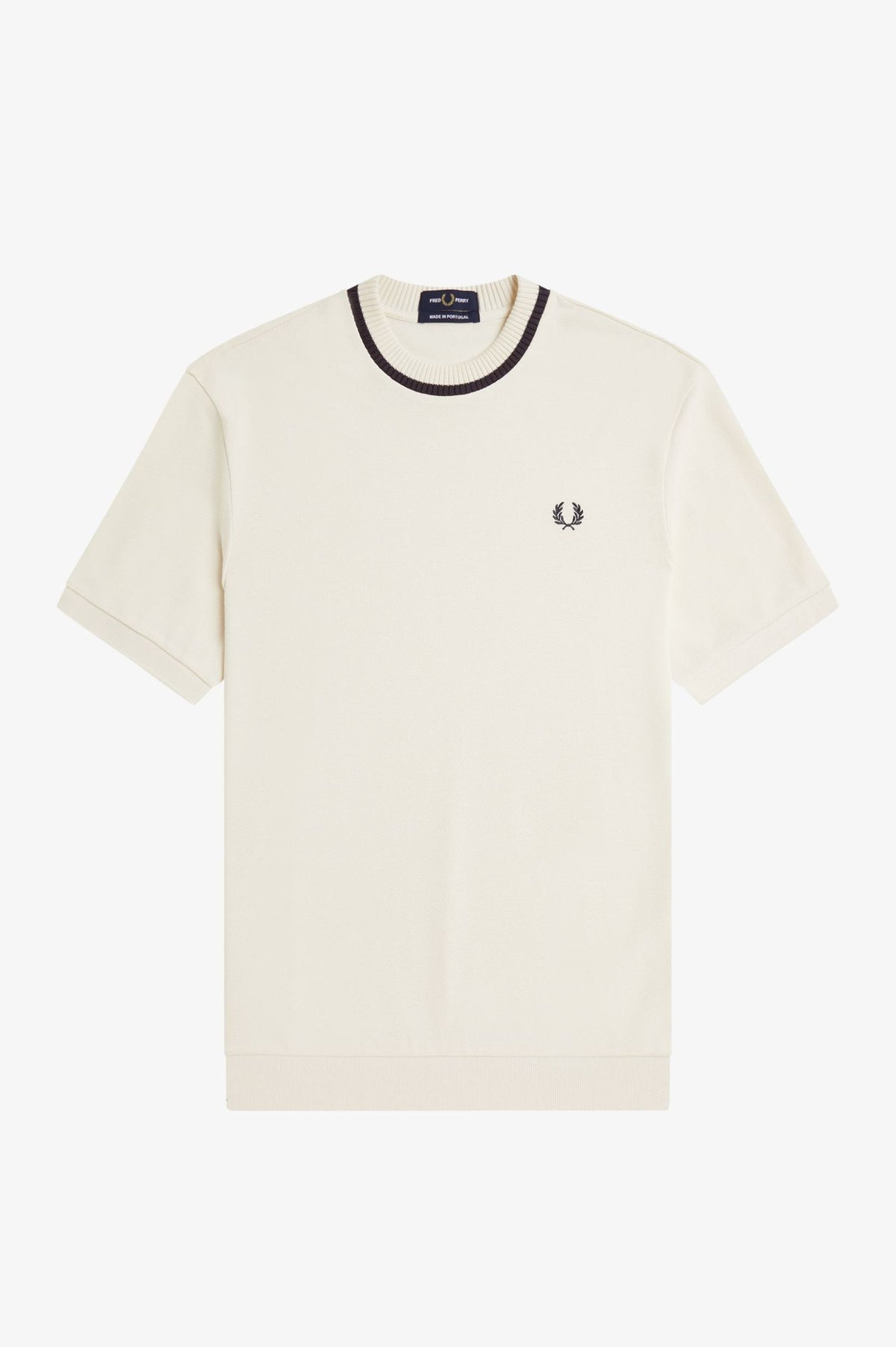 Fred Perry M7 Crew Neck Pique T-Shirt - Ecru– The Projekt Store